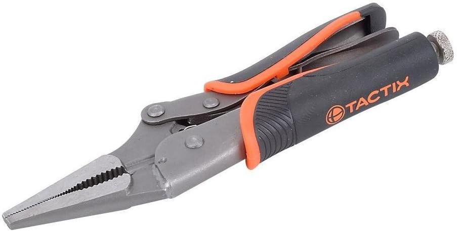 Tactix 200509 Long Nose Locking Plier, 235mm/9-1/2-Inch, Black/Orange ...