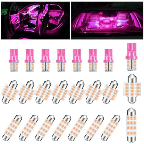 Amazon.com: ZBGUN Car Led Bulb,24 Pieces LED Interior Bulb Kit，Used for ...