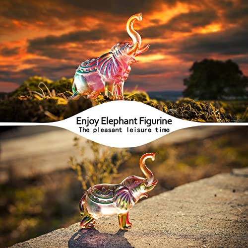 H&D HYALINE & DORA Crystal Elephant Paperweight Collectibles,Hand Blown ...