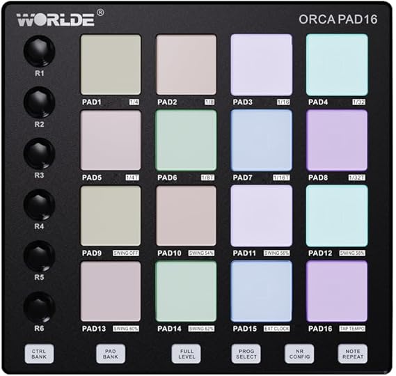 Worlde Orca Pad-16 Performance Controller with 16 Pads with RGB ...