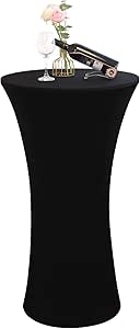Amazon.com: SereneGrace 24x40 Inch Round Cocktail High Top Table Cover ...