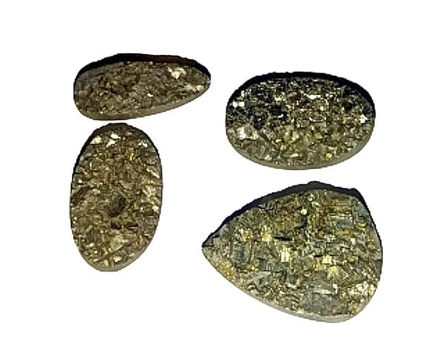 SAINTIMO ® 4 pcs GEMSTONE Pyrite Stone Original Cluster Samples - High ...