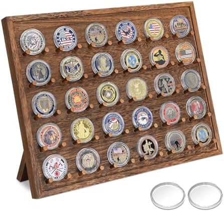 Amazon.com: Ikee Design Wooden Wall-Mounted Coin Organizer Display ...
