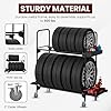 Amazon.com: EROTASH Rolling Tire Rack for Garage,Tire Storage Rack ...