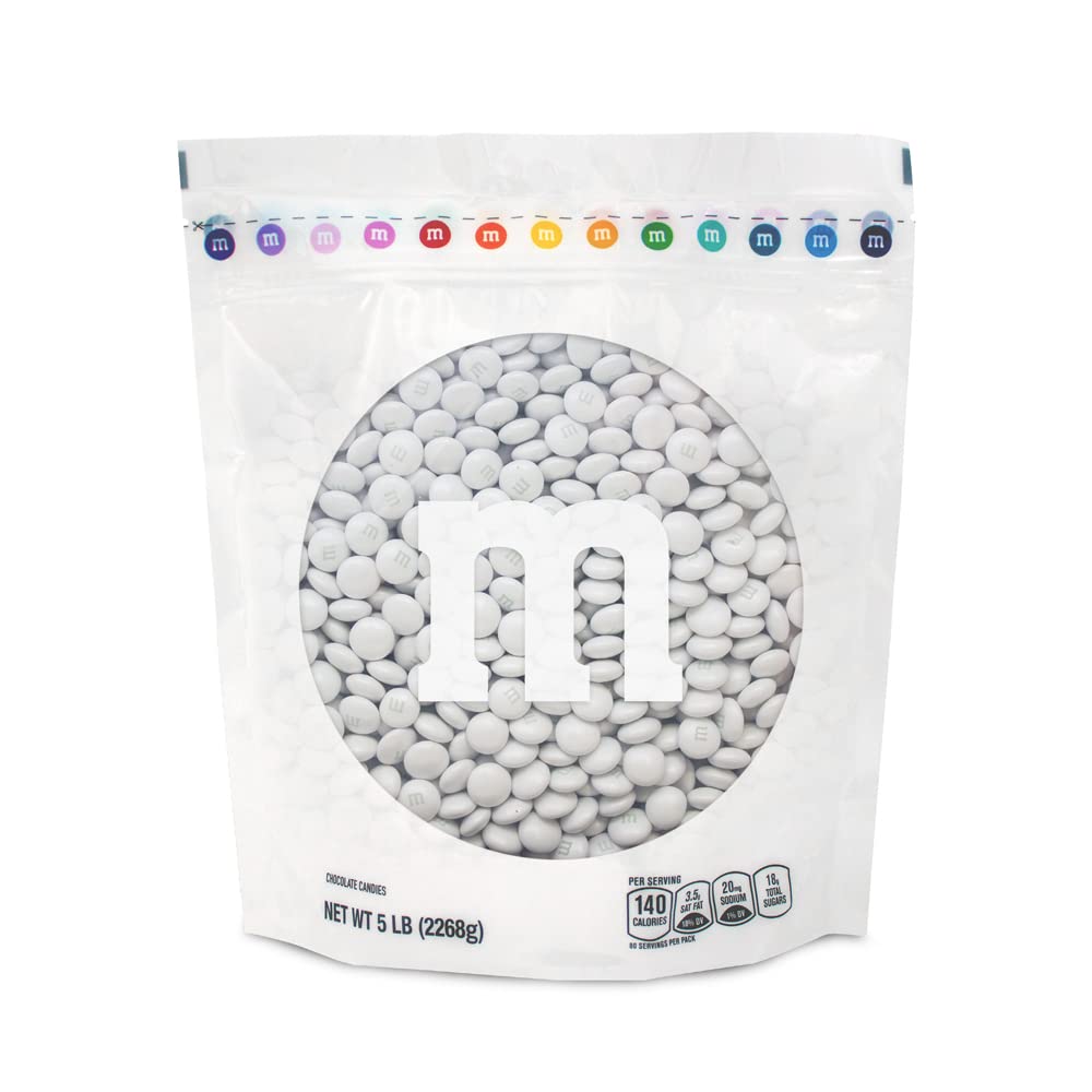 Buy M&M’S Pearl Milk Chocolate Candy, 5lbs of M&M'S in Resealable Pack ...