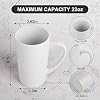 Amazon.com: BYCNZB 22oz white Super Large tall Ceramic Coffee Mugs ...