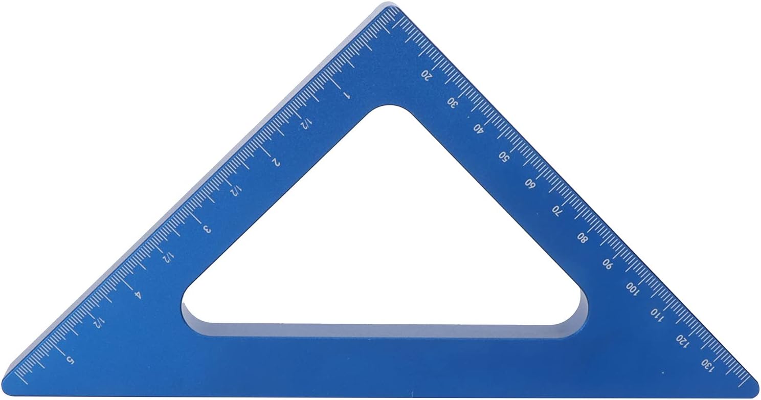 45 Degree Aluminum Alloy Angle Ruler Inch Metric, Carpentry Squares DIY ...
