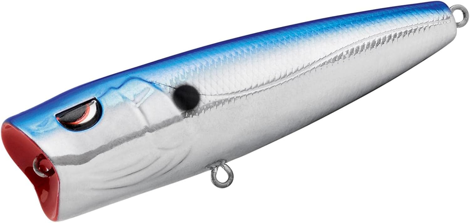 Amazon.com : SPRO Fishing SEPP80CBL E Pop 80 Chrome Blue Treble Round ...