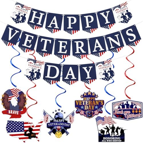 Amazon.com: Veterans Day Decorations Gold Glitter Thank You Veterans ...