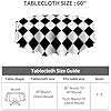 Amazon.com: Yibeas Tablecloth Round Diamond Table Cloth Geometric Black ...