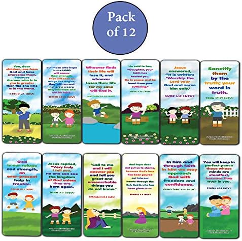 Christian Affirmations Bible Verses for Kids Cards (12-Pack) – BigaMart