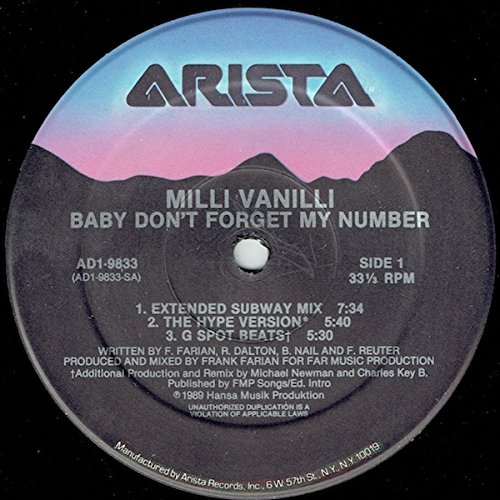 Amazon.com: Baby Don't Forget My Number - 6 Versions: CDs & Vinyl