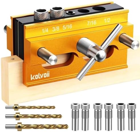 Neitra Self Centering Doweling Jig - 6 Drill Guides for Straight Holes ...