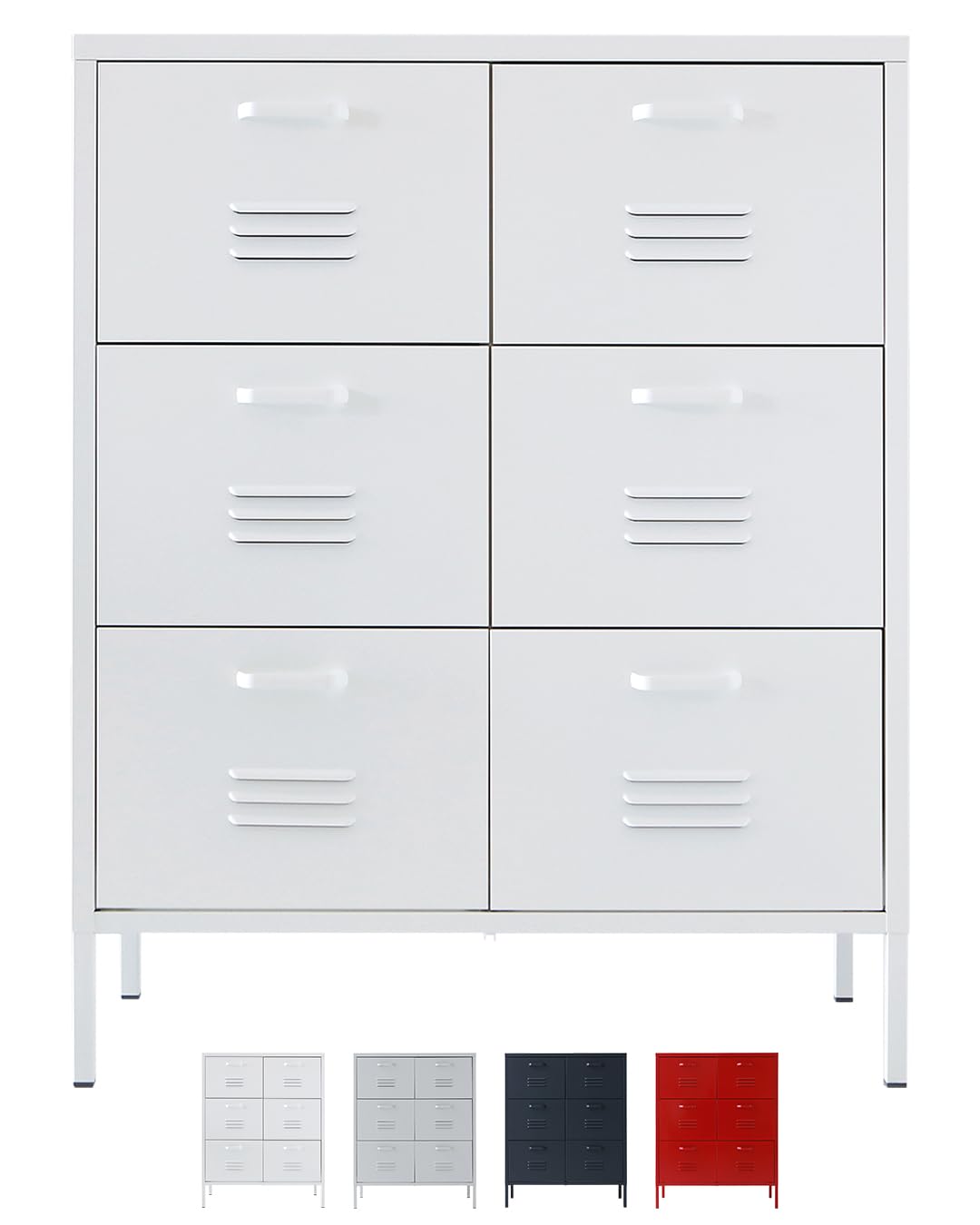 Amazon.com: MARKETB Storage Cabinet, 6 Drawer Steel Office File Cabinet ...