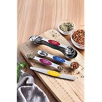 Amazon.com: Spring Chef Magnetic Measuring Spoons Set, Dual Sided ...