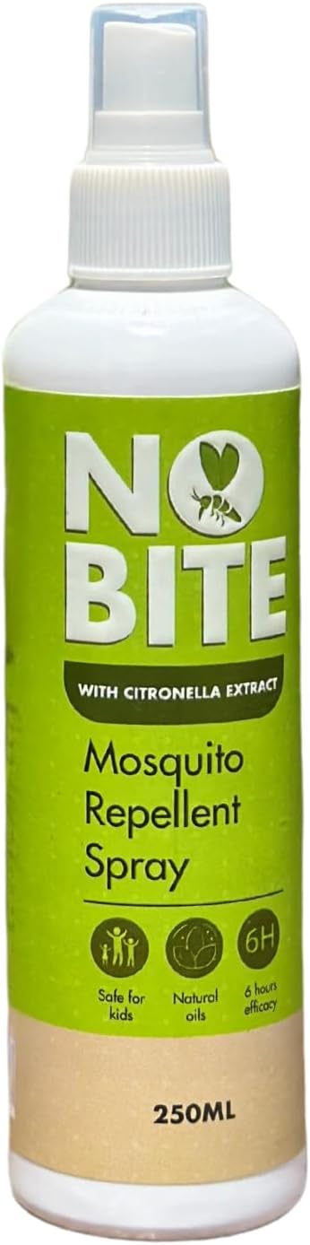 No Bite Mosquito Repellent Spray - 250ml, Citronella Extract, Long ...