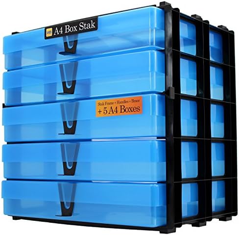 WestonBoxes A4 Box Stak, Stackable Craft Storage Box Unit Including ...