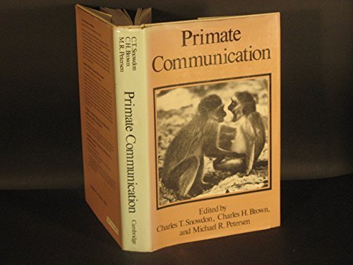 Primate Communication: Amazon.co.uk: 9780521246903: Books