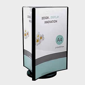 Amazon.com: SUZEPER A4/A5/A6 3-Sided Rotating Sign Holder with ...