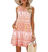 SimpleFun Summer Dresses for Women 2025 Beach Floral Tshirt Sundresses ...