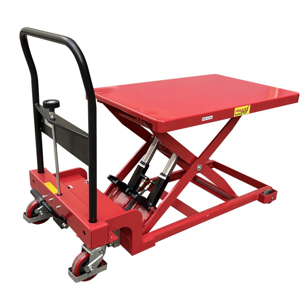 Amazon.com: Low Profile Auto-Shift Hydraulic Scissor Lift Cart, 900 Lb ...