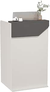 Amazon.com: Modern Reception Desk, Front Desk with Lockable Drawers ...