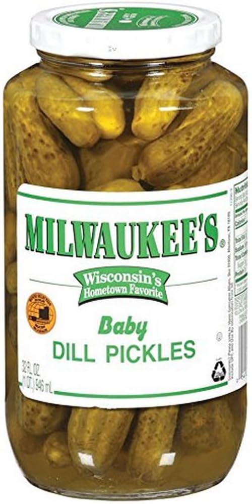 Amazon.com : Milwaukee's Baby Dill Pickles, 32 oz. (Pack of 12 ...