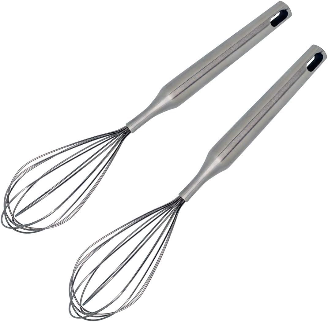 Amazon.com: Lyxa SR 2 Pack 12-inch 304 Stainless Steel Balloon Whisk ...