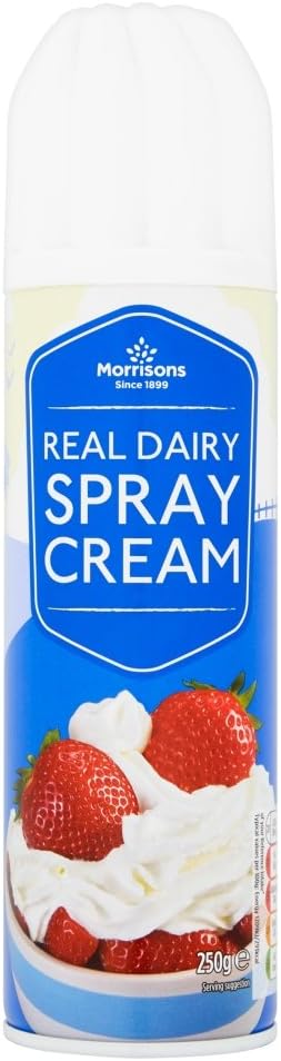 Morrisons Dairy Spray Cream 250g : Amazon.co.uk: Grocery