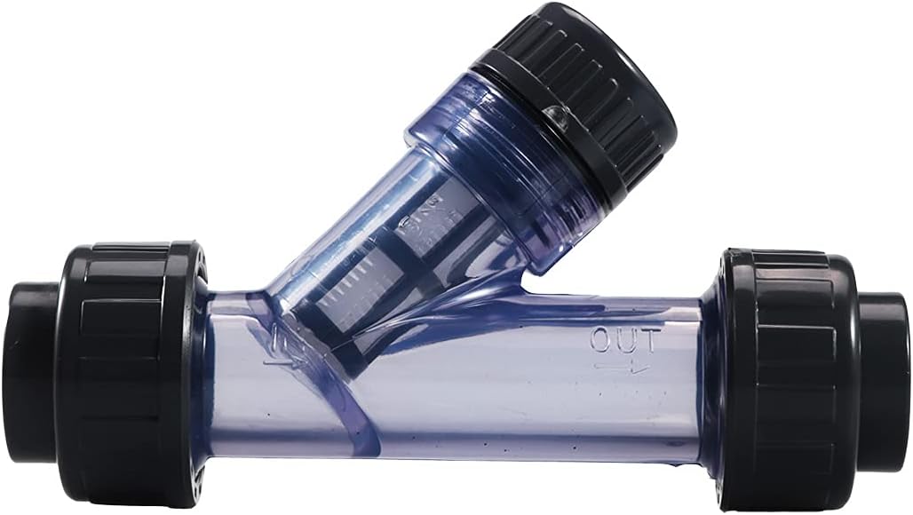 Amazon.com: TOMEX 3/4'' Y-Strainer - Clear UPVC Sediment Y-Strainer ...