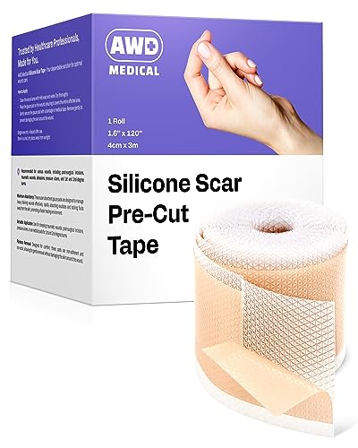 AWD Silicone Scar Tape for Surgical Scars - Pre-Cut Medical Grade ...