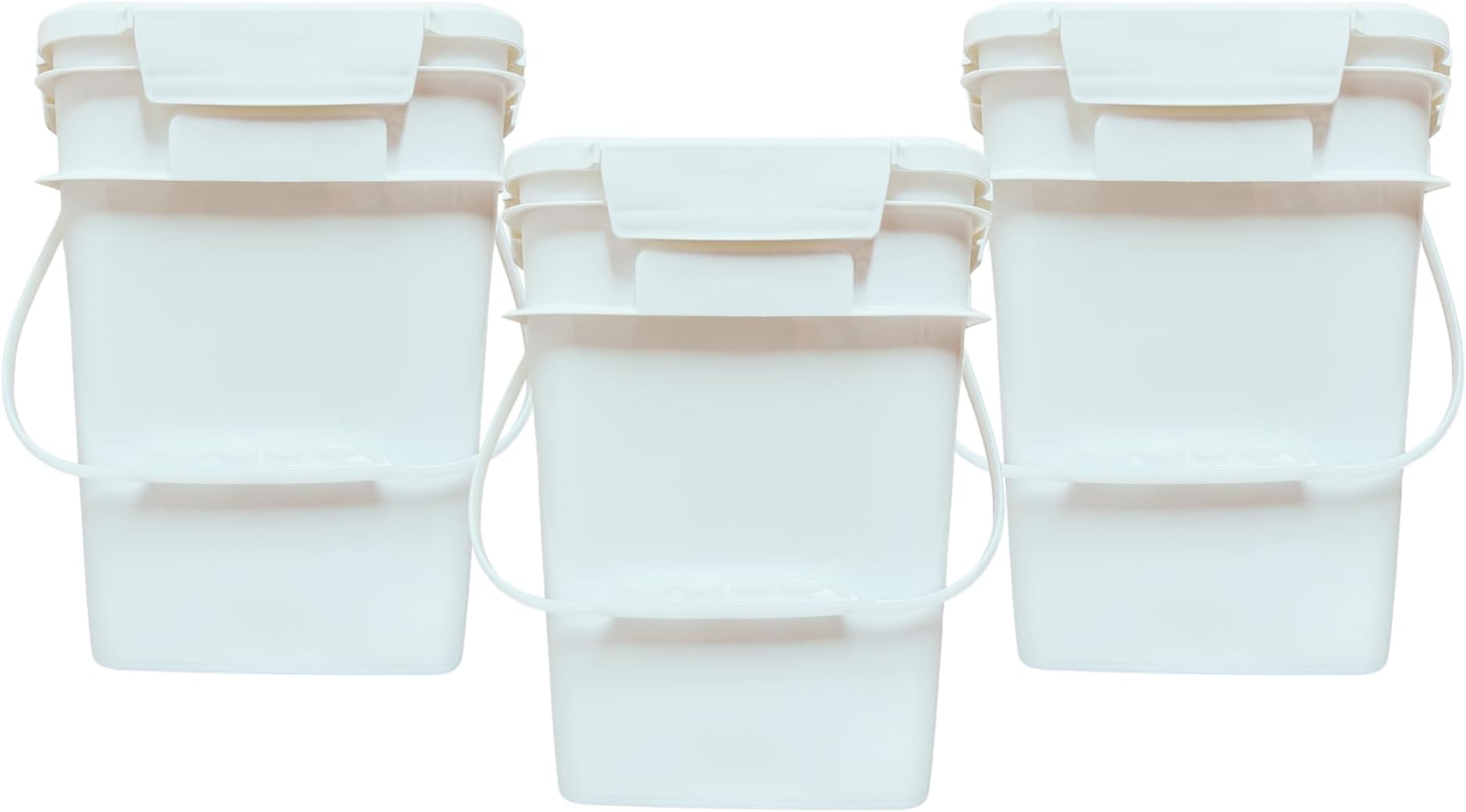 Amazon.com: Ropak USA 3.5 gallon Food Grade White Plastic Bucket with ...