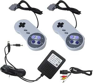 Amazon.com: 2-Pack Wired Controllers with AV Cable Power Adapter Bundle ...