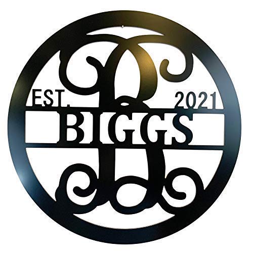 Amazon.com: PK Décor Personalized Split Letter B Name Monogram Sign ...