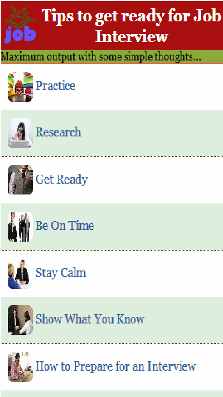 Tips to get ready for Job Interview - App on Amazon Appstore
