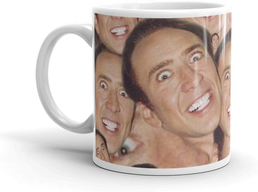 Amazon.com: LIBBY'S BENCHMARK27 DESIGNS Thiccolas Cage Mug Thicc Nic ...