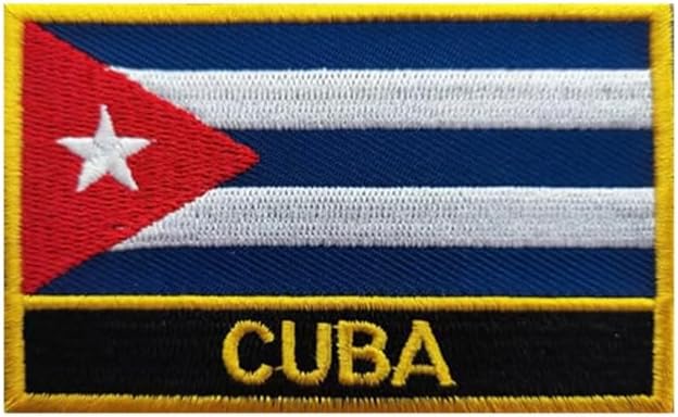 Amazon.com: Uijokdef 1 PCS Cuba Flag Patches Iron On or Sew On ...