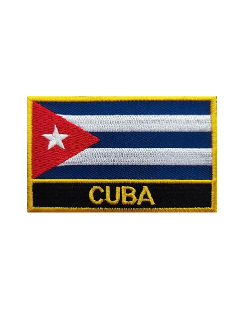 Amazon.com: Uijokdef 1 PCS Cuba Flag Patches Iron On or Sew On Embroidered Tactical Military ...