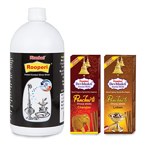 Pitambari Rooperi Silver Shining Solution for Silver Vessels - (1 Liter ...