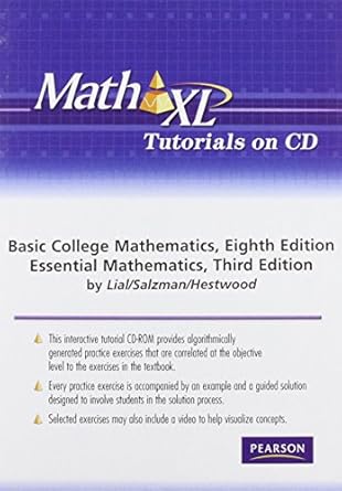 Buy MathXL Tutorials on CD for Basic College Mathematics Book Online at ...