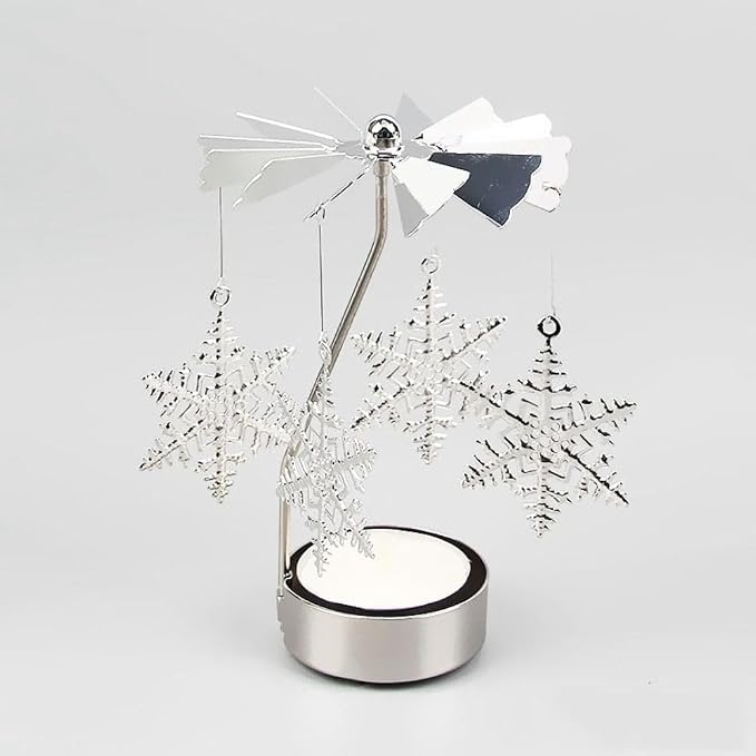 Amazon.com: Rotating Candle Holder, Gold Carousel Candle Spinner Flying ...