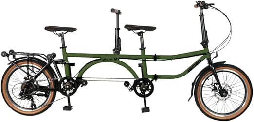 Amazon.com : Heavy Duty 20 Inch 7 Speeds Folding City Tandem Bike for ...