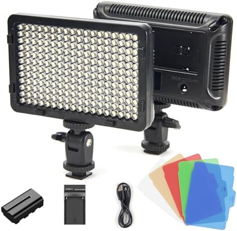 Amazon.com : Neewer Dimmable 176 LED Video Light on Camera LED Panel ...