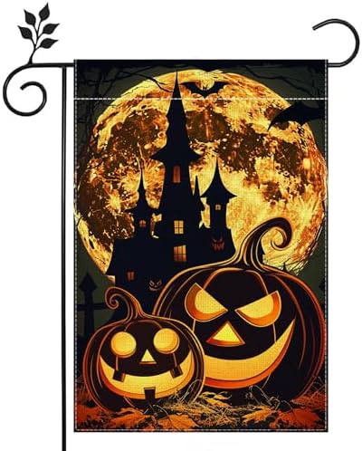 Amazon.com : Halloween Garden Flag for Outside, Halloween Garden Flag ...