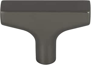 Riverside T Knob Color Ash Gray - Top Knobs Hardware 1 7/8” Width Grace Coll Contemporary ...