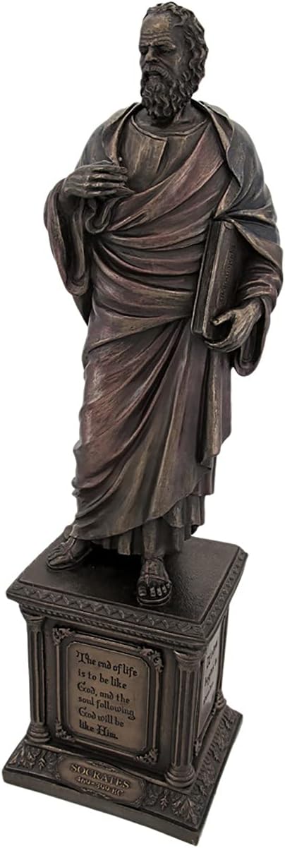Amazon.com: Veronese Design Cold-Cast Resin Socrates Statue with Bronze ...
