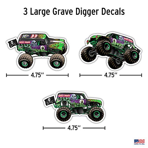 Monster Jam Grave Digger Truck - 9 Piece Licensed Decals - Want It All
