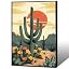 Amazon.com: Southwestern Desert Wall Art, Saguaro Cactus Poster Canvas ...