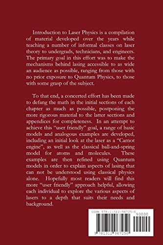 Snapklik.com : Introduction To Laser Physics