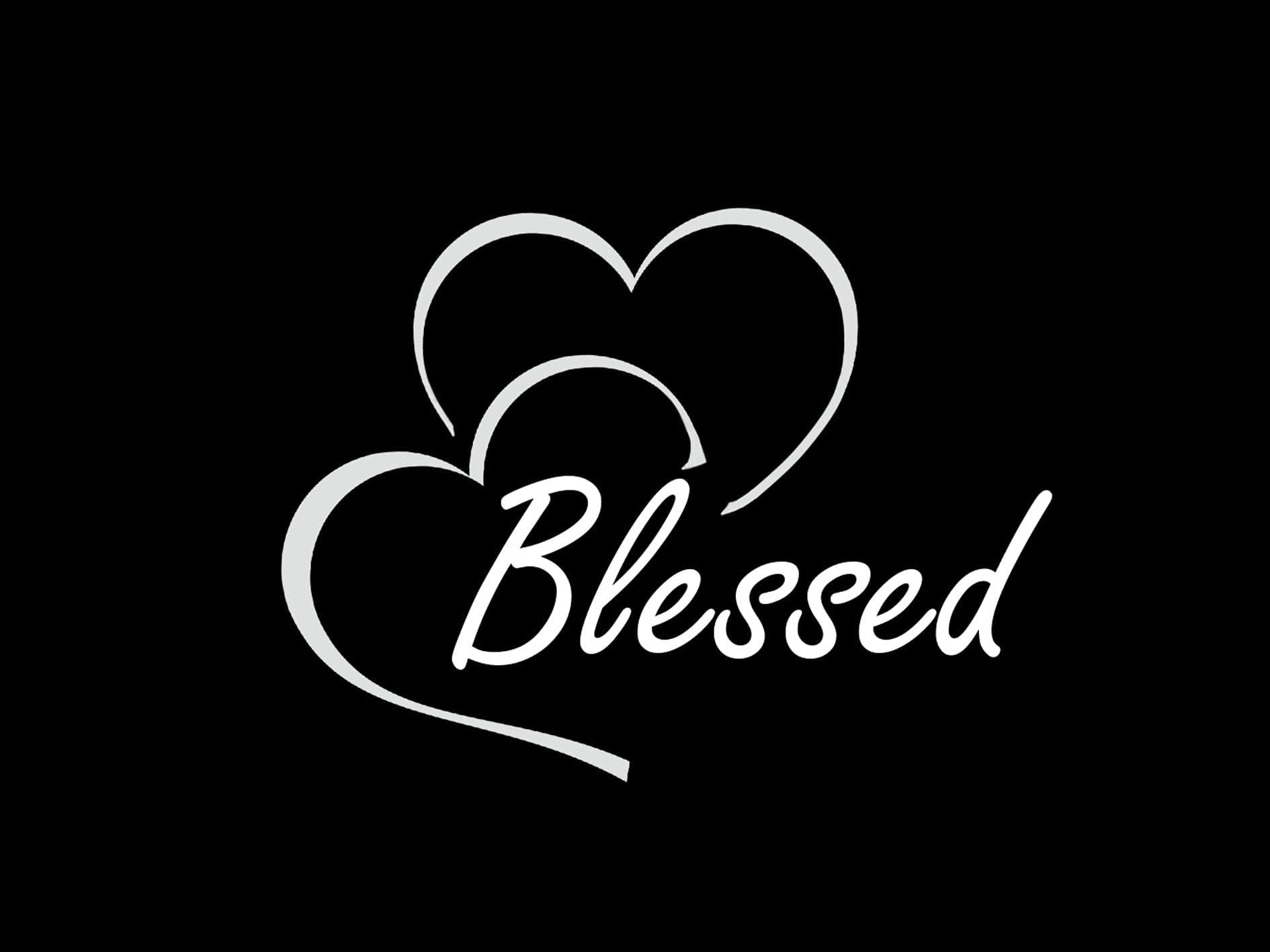 Amazon.com - Blessed Cross and Heart Christian Decal Vinyl Sticker Auto ...